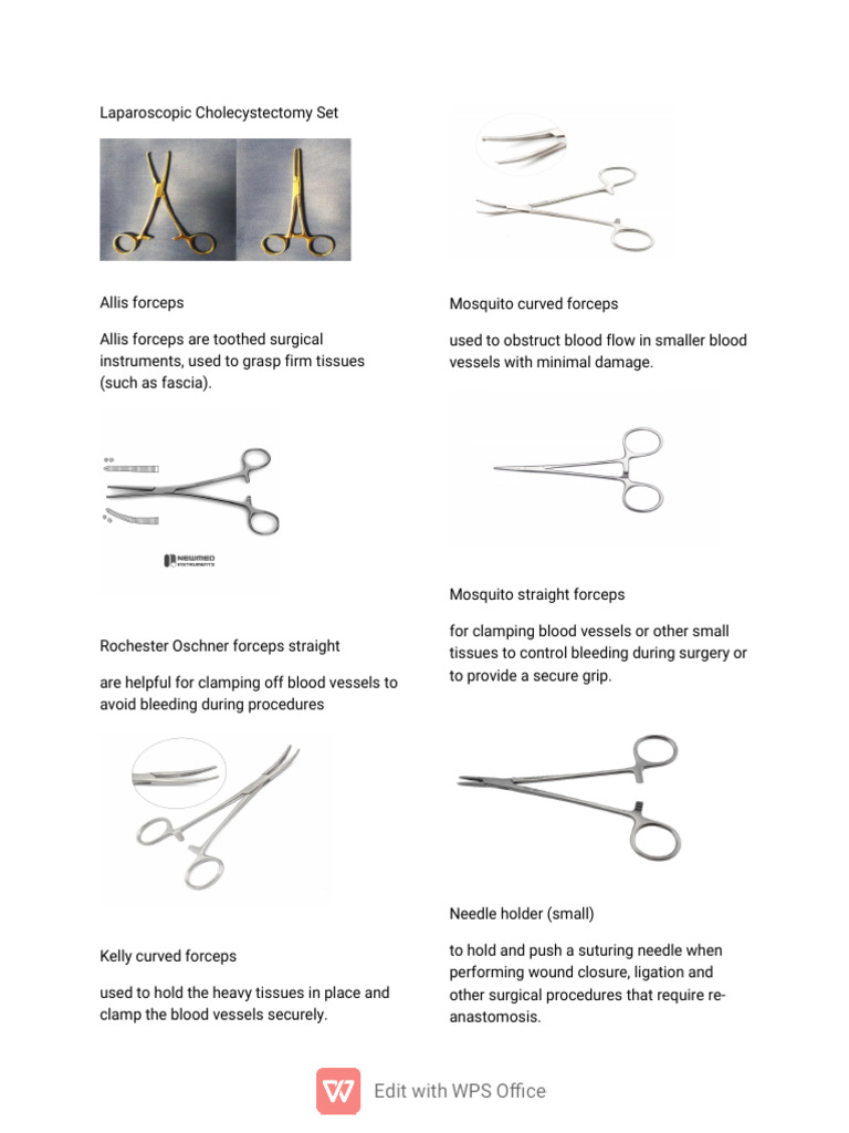 Laparoscopic Cholecystectomy Set | PDF