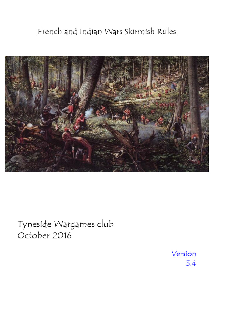 French and Indian Wars Skirmish Rules | PDF | Infantry | Flanking Maneuver