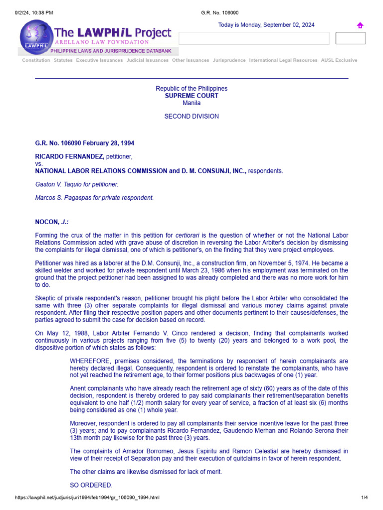 Fernandez v. NLRC | PDF