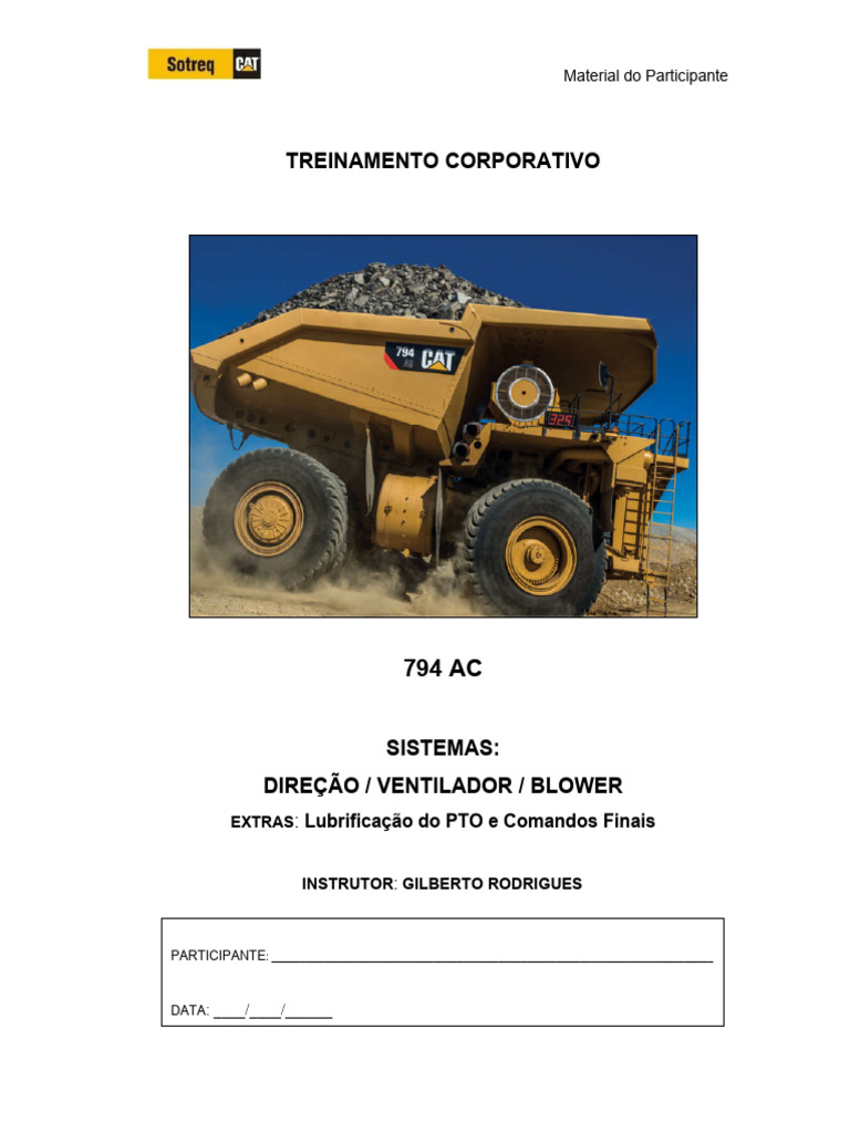 Apostila Sistema de Direção, Ventilador e Blower 794AC | PDF