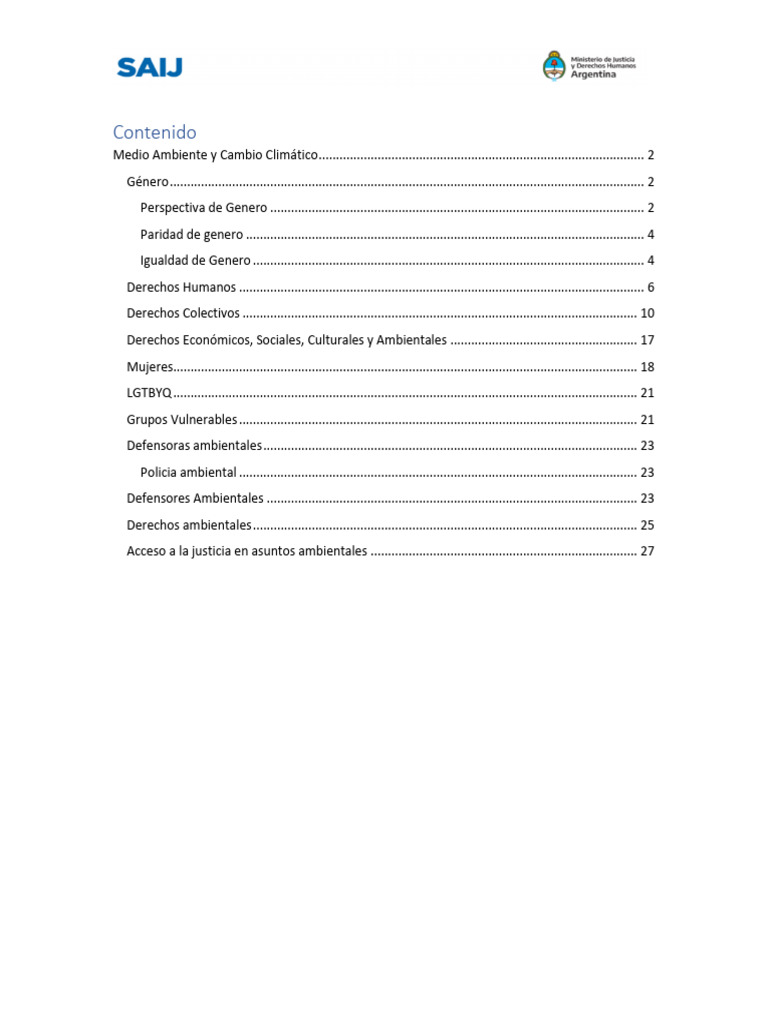 CRUDO SAIJ - Medio Ambiente y Cambio Climatico Final | PDF