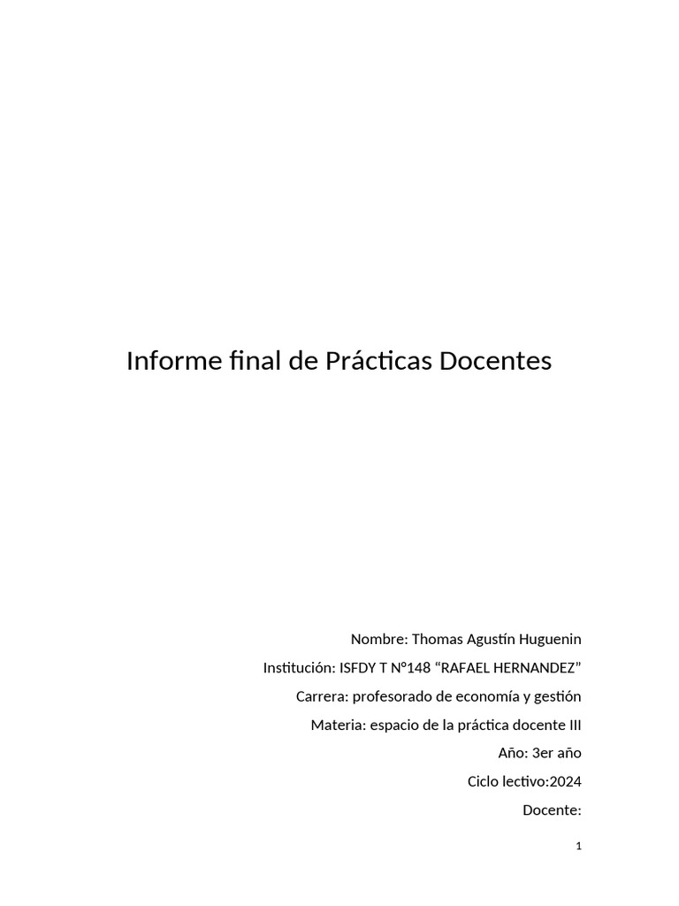 informe final | PDF