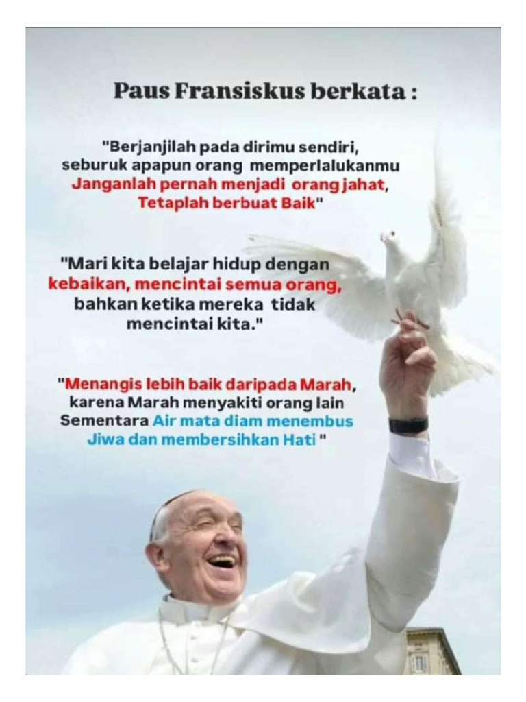 Pesan Paus Fransiskus | PDF