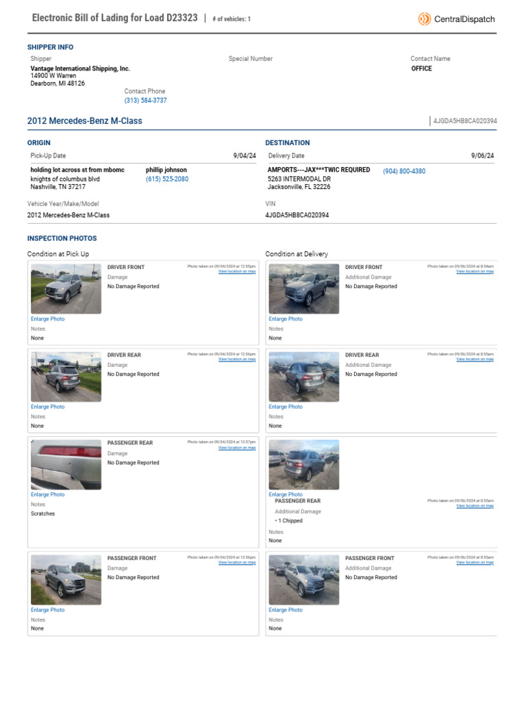 eBOL for Load 23323 | PDF