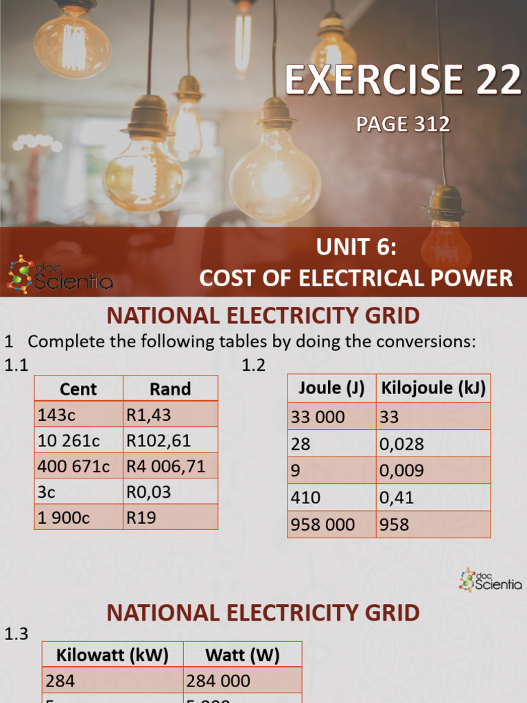 Cost and Efficiency of Electrical Power | PDF | Water Heating ...
