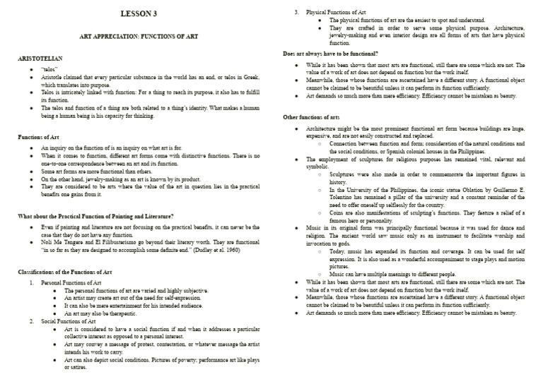 Functions of Art | PDF