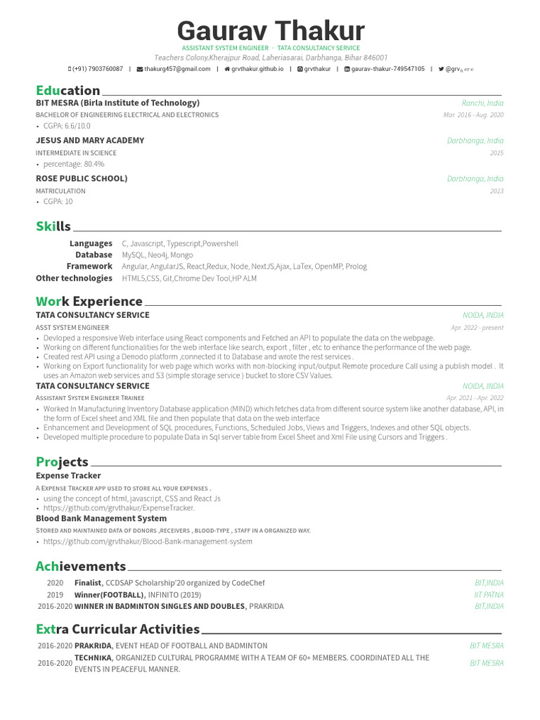 GRV Resume Web | PDF