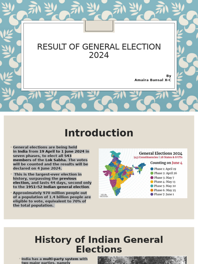 Result of General Election 2024 | PDF