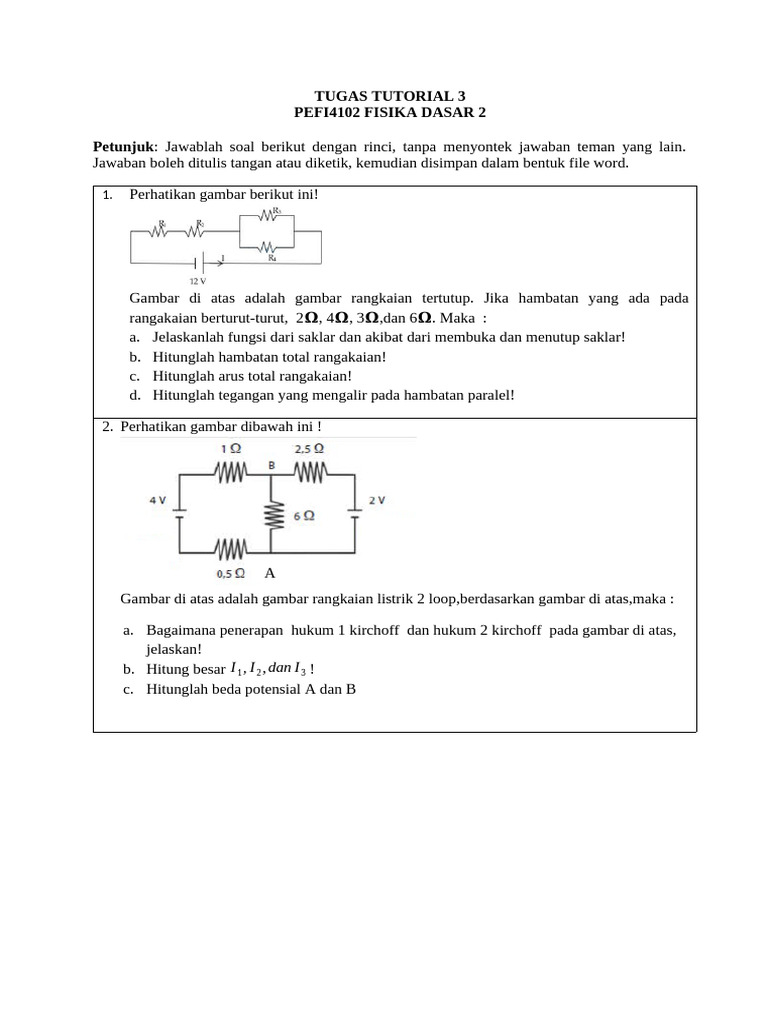 A - Soal - Tuton - Tugas 3-Ok | PDF