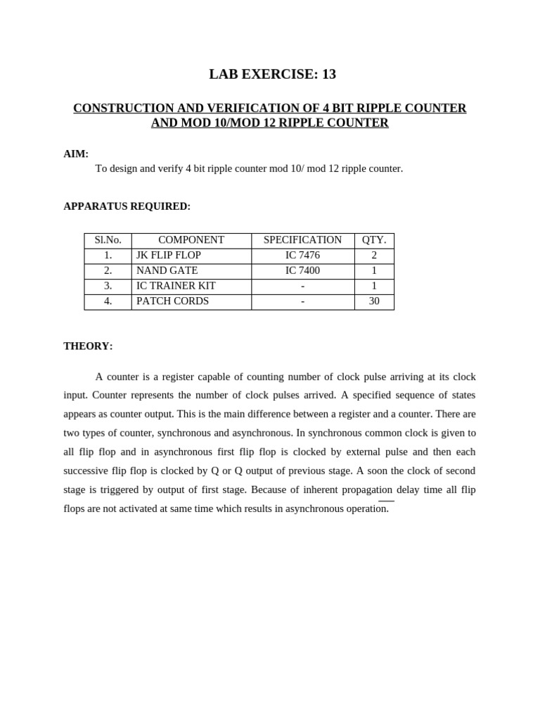 DLD Exp 13 | PDF | Ingeniería Informática | Informática