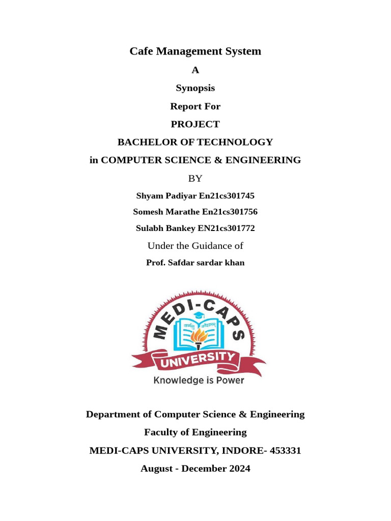 Cafe Management System | PDF
