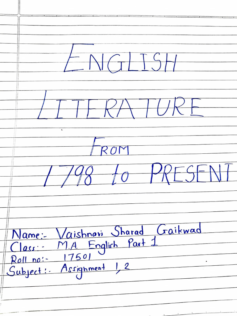 1798 To Present Assignment 1 and 2 | PDF