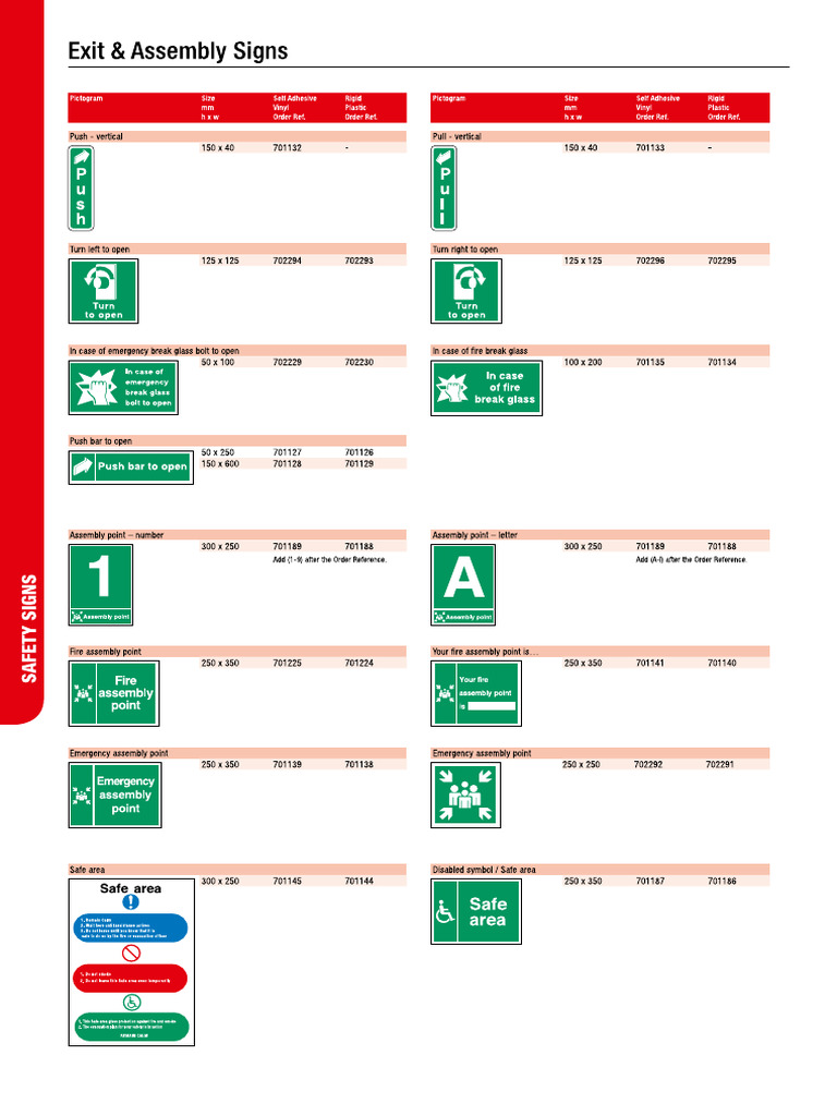 Exit & Assembly Signs | PDF