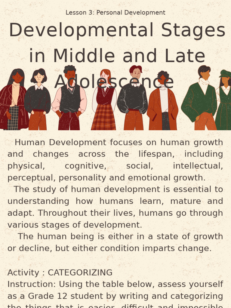 PERDEV Developmental Changes | PDF | Learning | Wellness