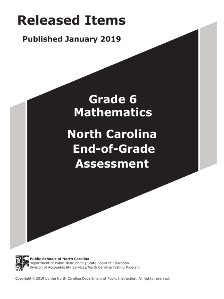 Math Grade 6 Released - 3387 | PDF | Mathematics