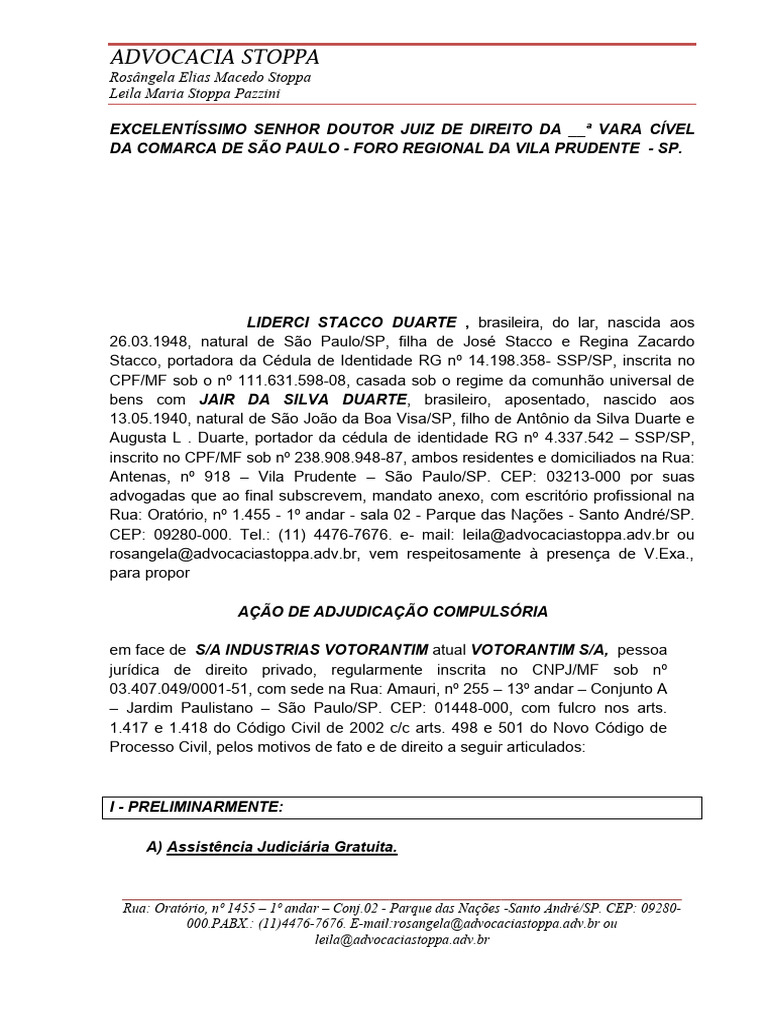 Ajudicação Liderci | PDF