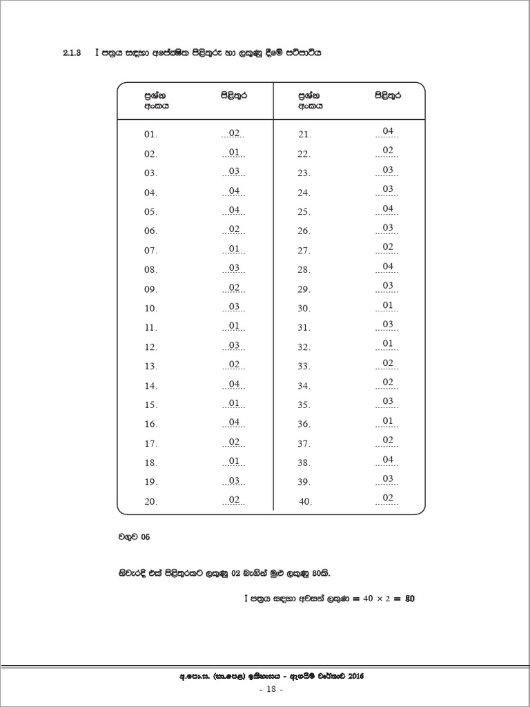 2016 OL History Answer Sinhala Medium Ninea | PDF