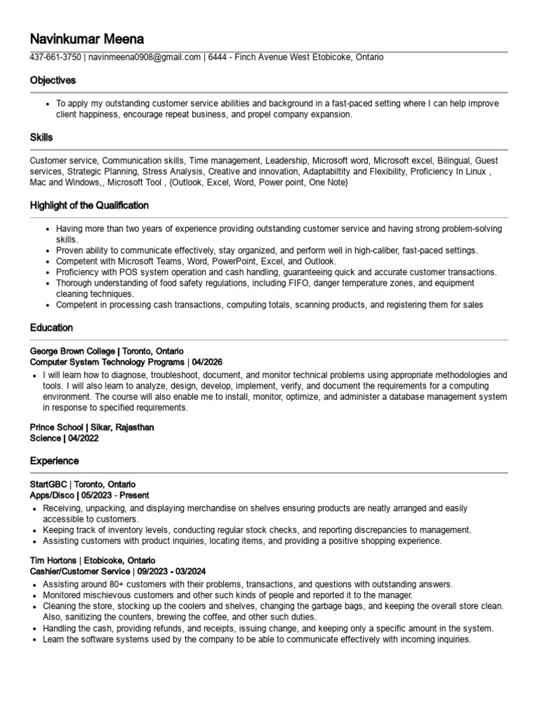 Navin Meena Resume | PDF