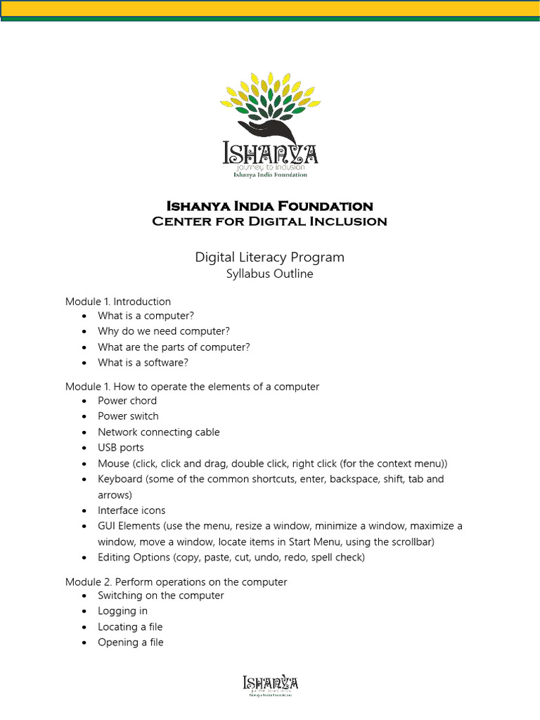 Digital Literacy Program IIF | PDF