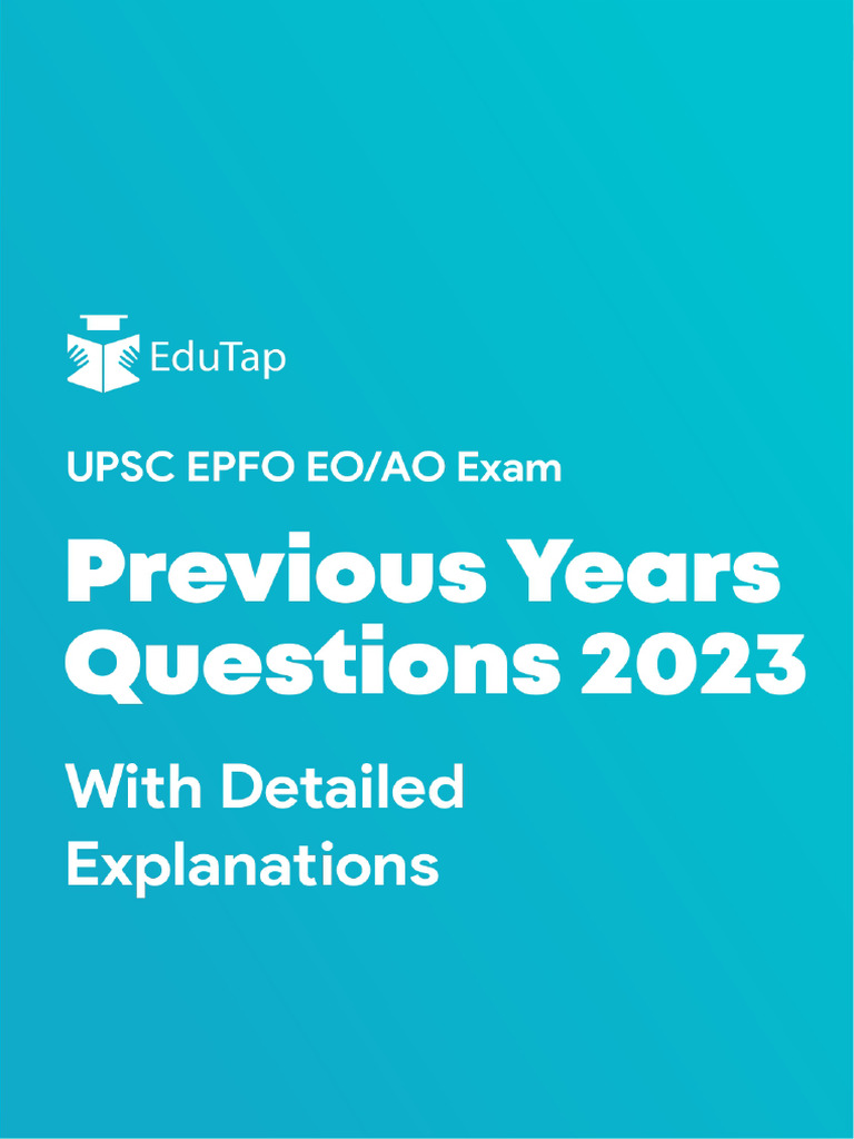 EPFO EO AO 2023 Question Paper - With Solution | PDF