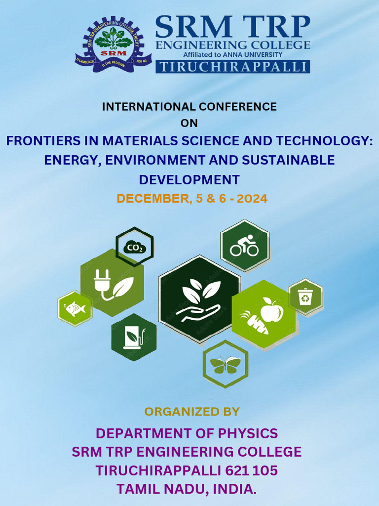 Frontiers in Materials Science and Technology: Energy, Environment and Sustainable Development | PDF