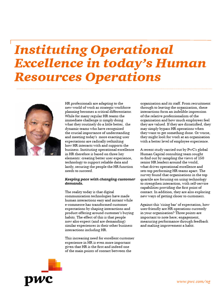Enhancing HR Operations for Excellence | PDF | Human Resource ...