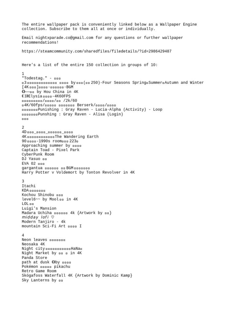 NightParade's Exclusive Wallpaper Collection | PDF