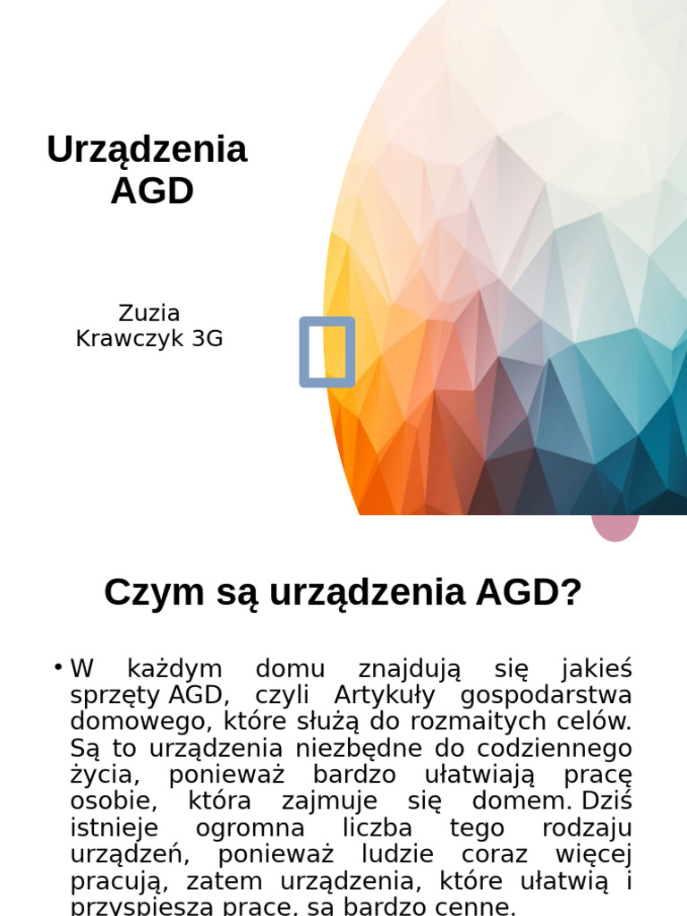 Urządzenia Agd Prezentacja | PDF