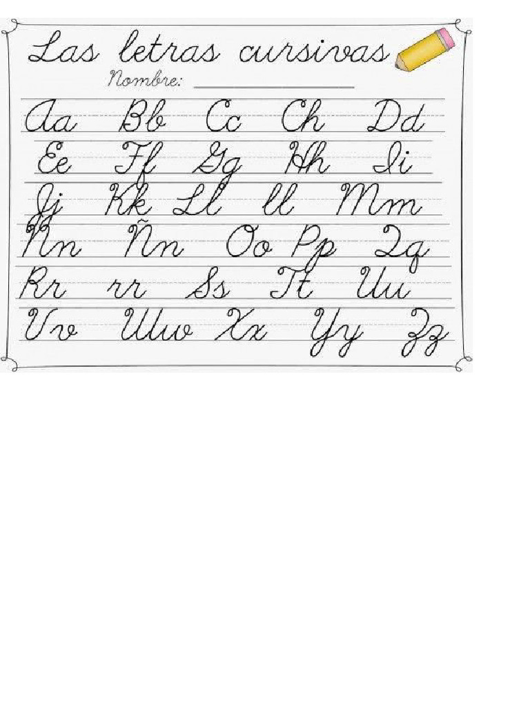 Abecedario Cursiva | PDF