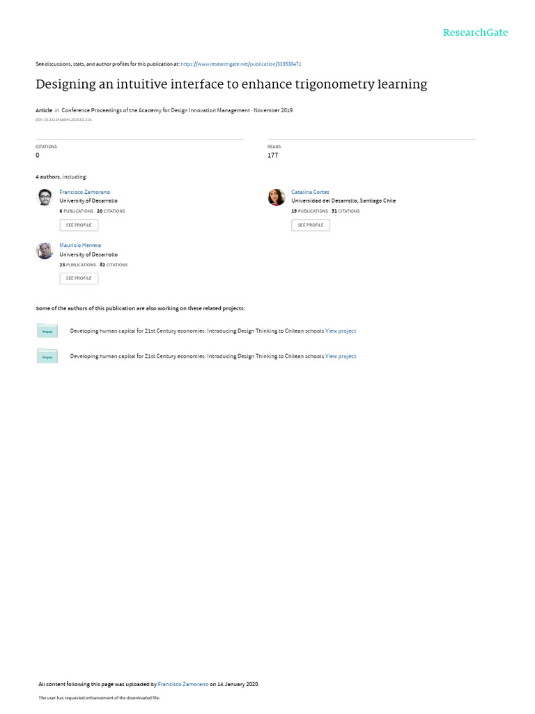 Designing An Intuitive Interface To Enhance Trigonometry Learning | PDF
