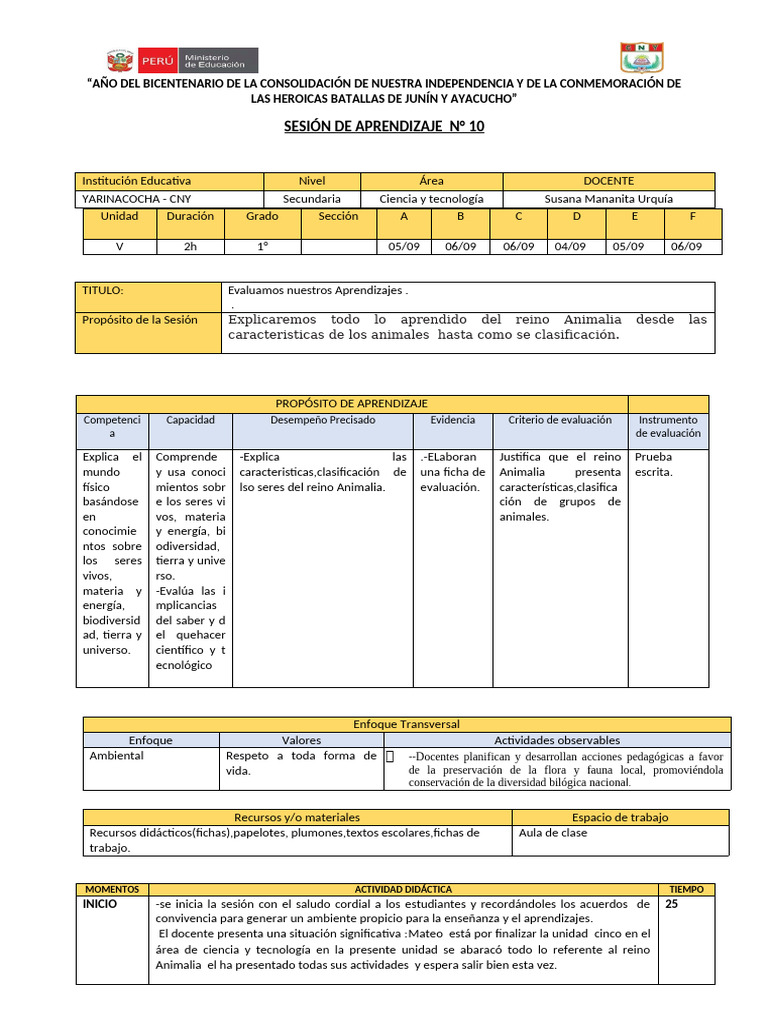 Sesión-10-Cyt - Unidad 4 | PDF
