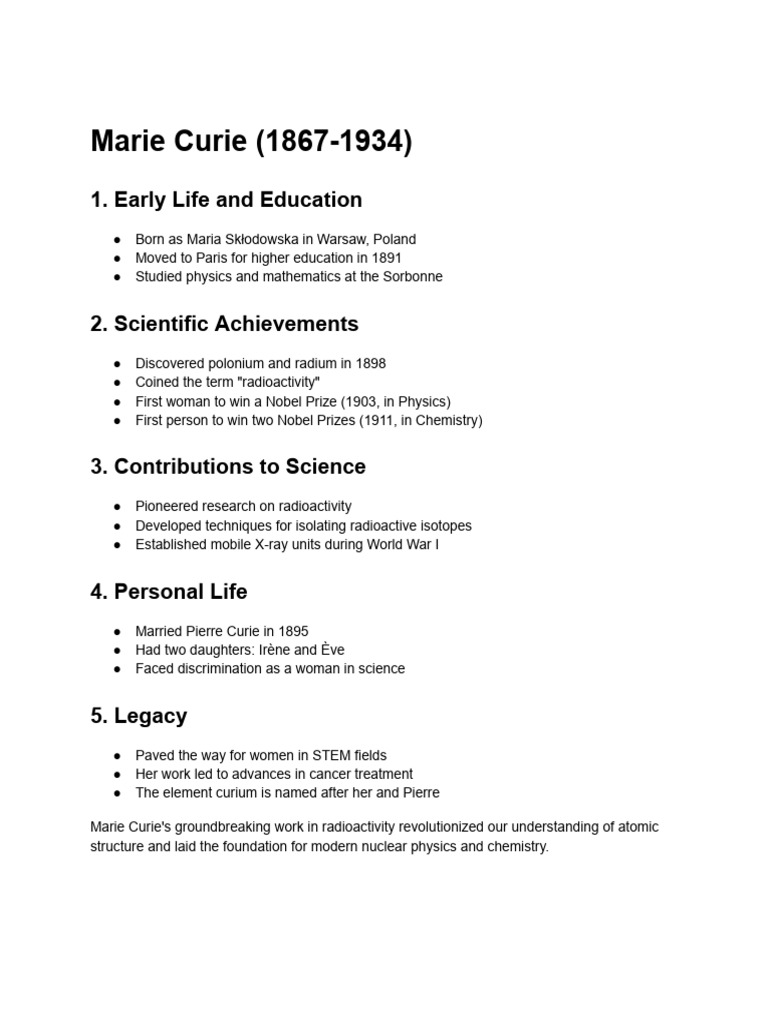 Notion AI - Marie Curie | PDF