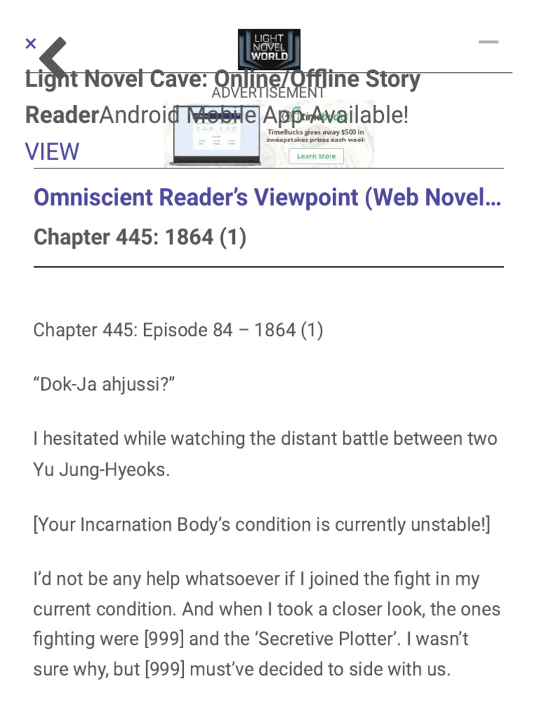 Omniscient Reader's Viewpoint (Web Novel KR) - Chapter 445 - 1864 (1 ...