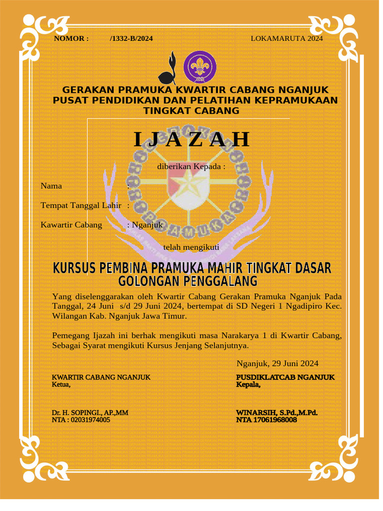 Ijazah Kmd Wilangan Penggalang | PDF