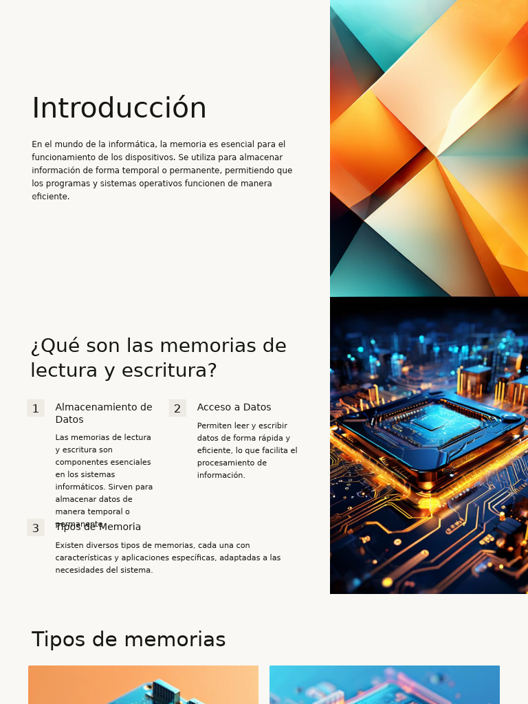 Memorias de Lectura y Escritura | PDF