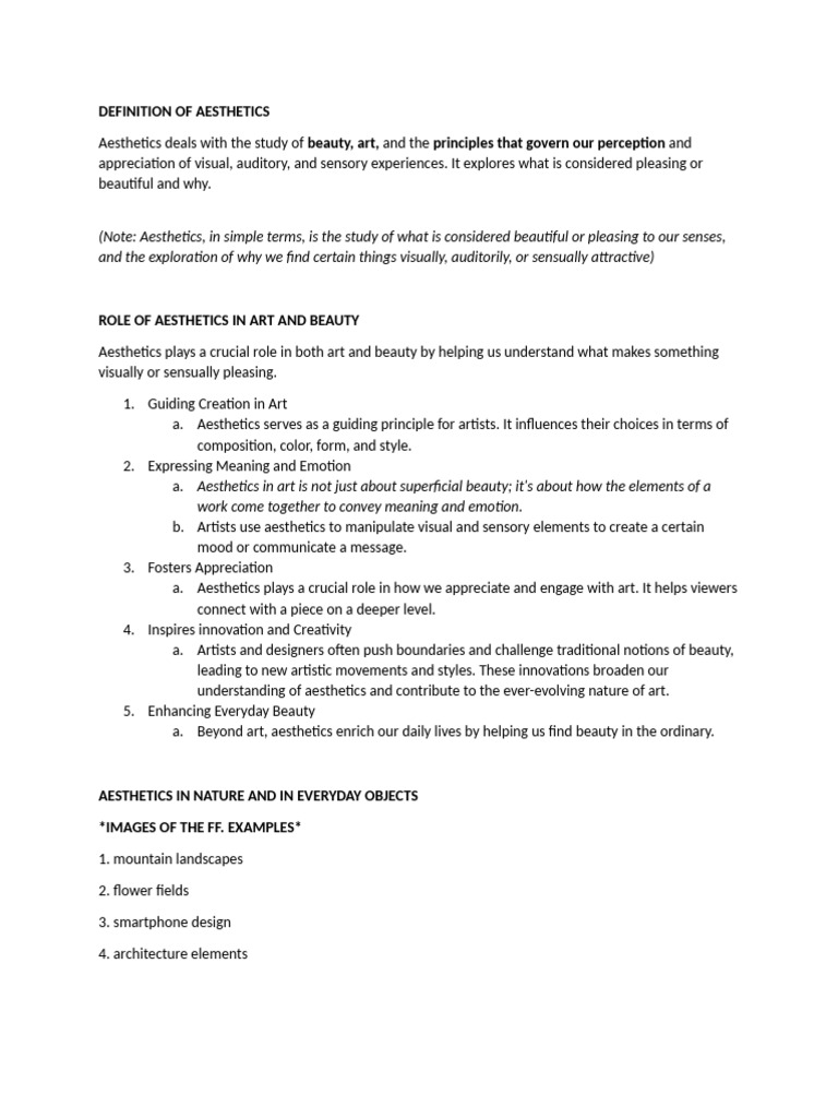 What Is Aesthetic | PDF