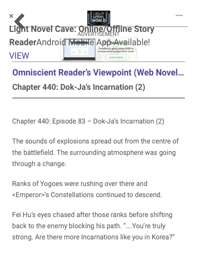 Omniscient Reader's Viewpoint (Web Novel KR) - Chapter 440 - Dok-Ja's Incarnation (2) - Light ...