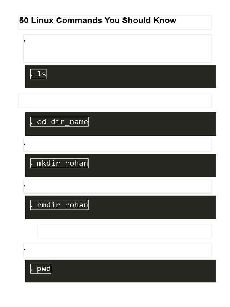 50 Linux Commands You Should Know | PDF