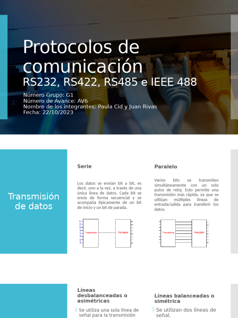 Protocolos de Comunicación: RS232, RS422, RS485 e IEEE 488 | PDF