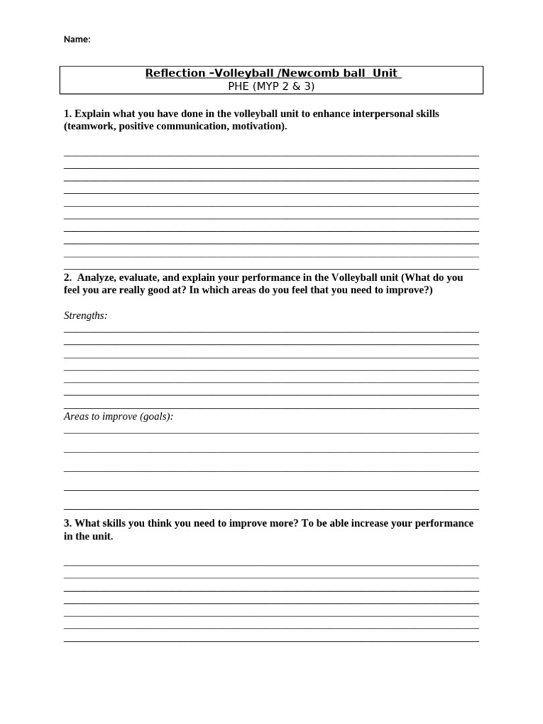 Reflection Volleyball - 2 3 | PDF