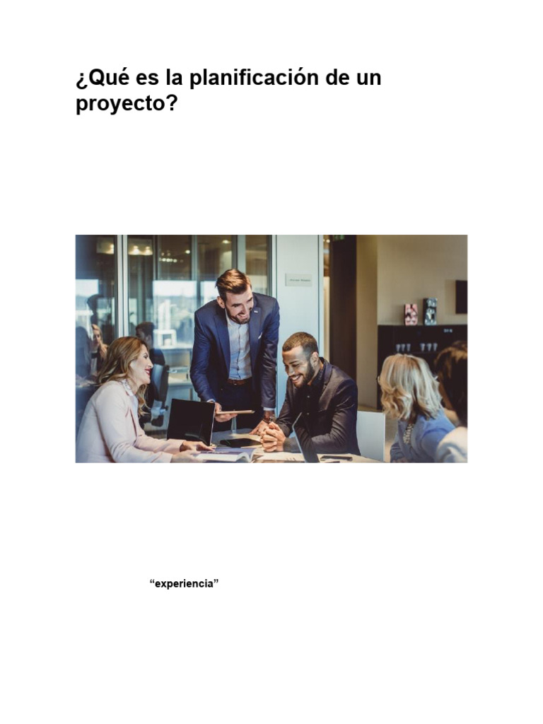 Qué Es La Planificación de Un Proyect1 | PDF