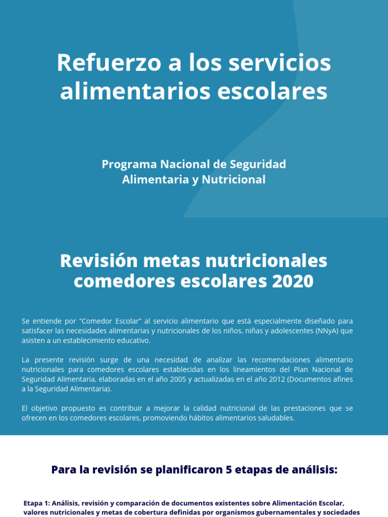 Metas y Entornos Escolares PNSA | PDF
