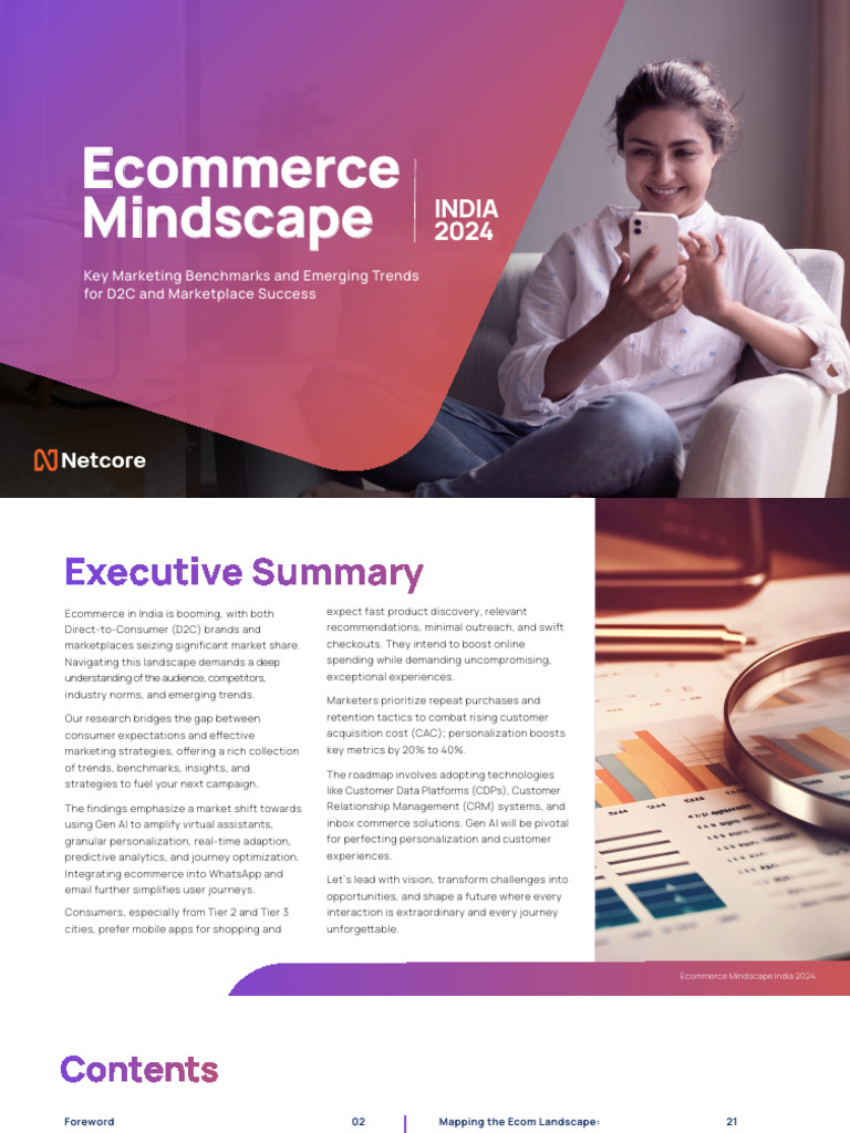 Ecommerce Mindscape INDIA 2024 Key Marketing Benchmarks and Emerging T | PDF