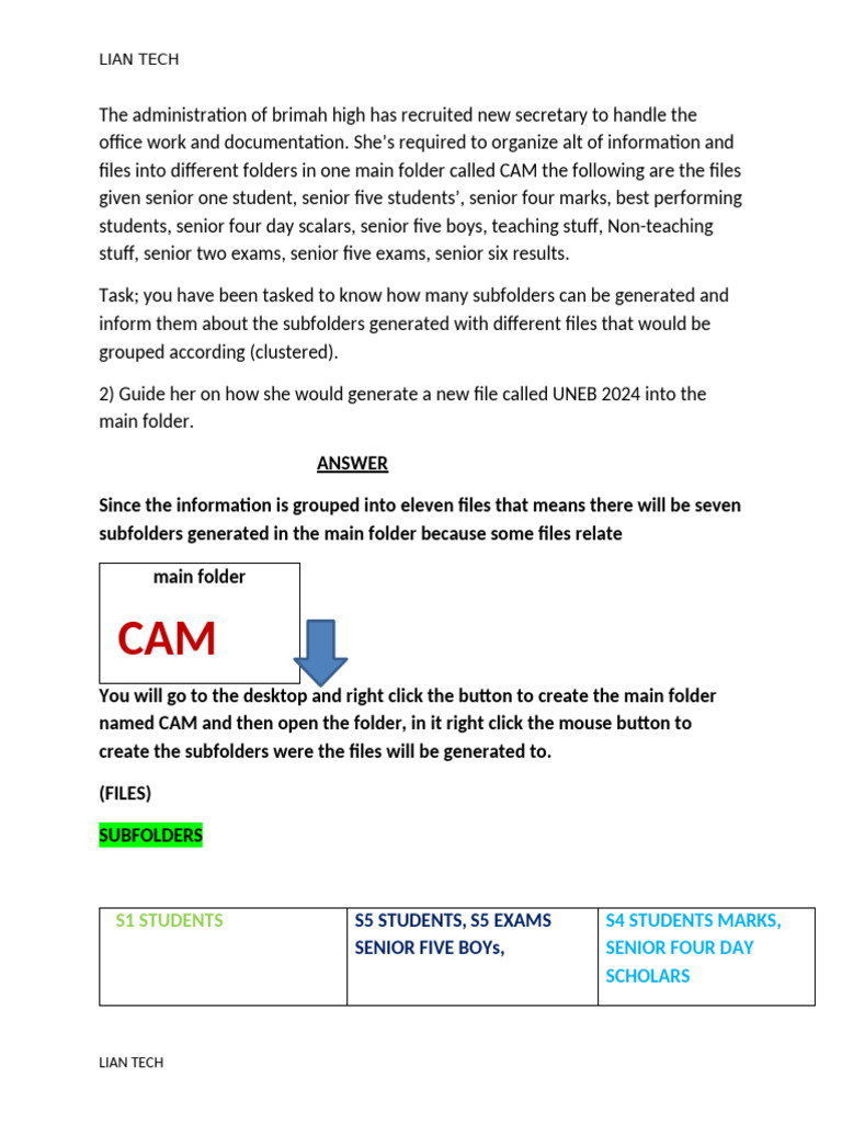 Lian Tech: S1 Students | PDF