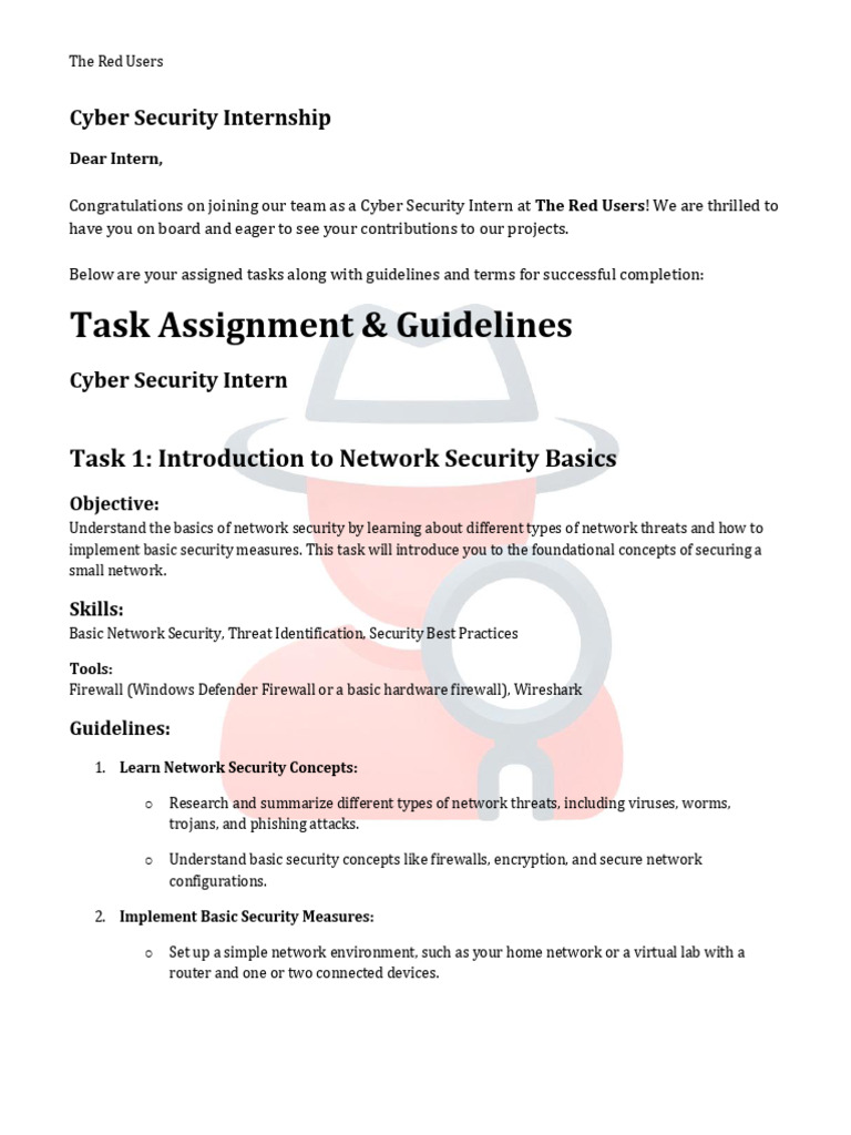 Cybersecurity Internship Task | PDF