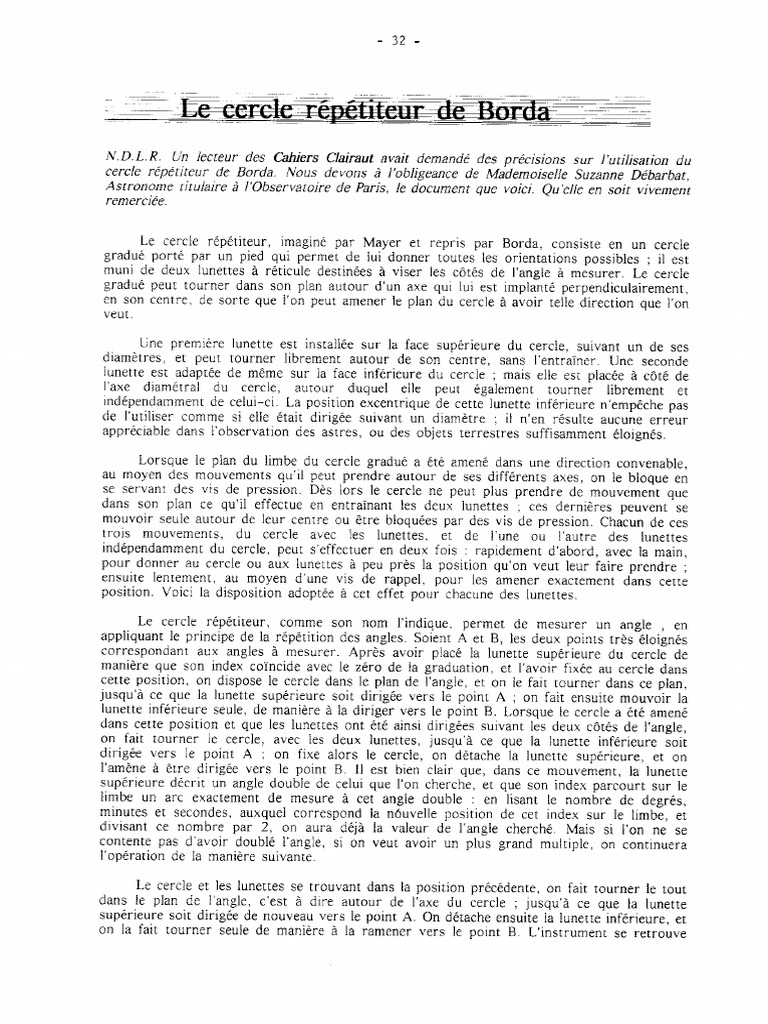 cercle répétiteur de borda | PDF