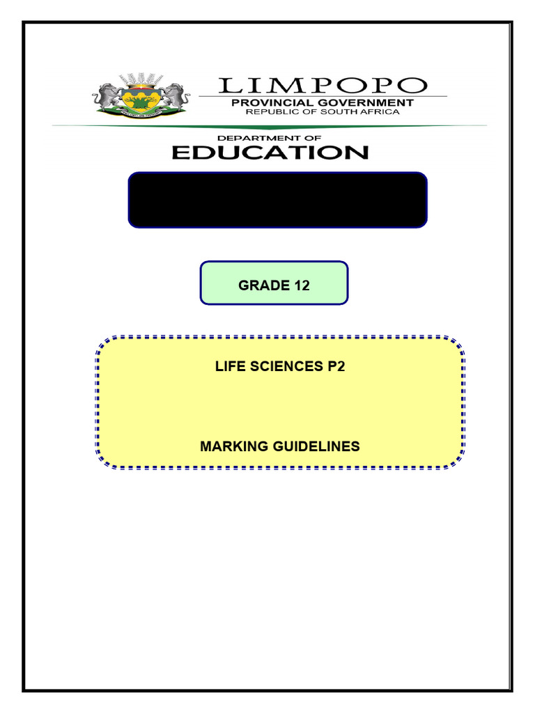 2024 - 09 - 09 - LIM - LFSC - Prep Exam - Gr12 - P2 - MG - ENG | PDF | Sex | Dna