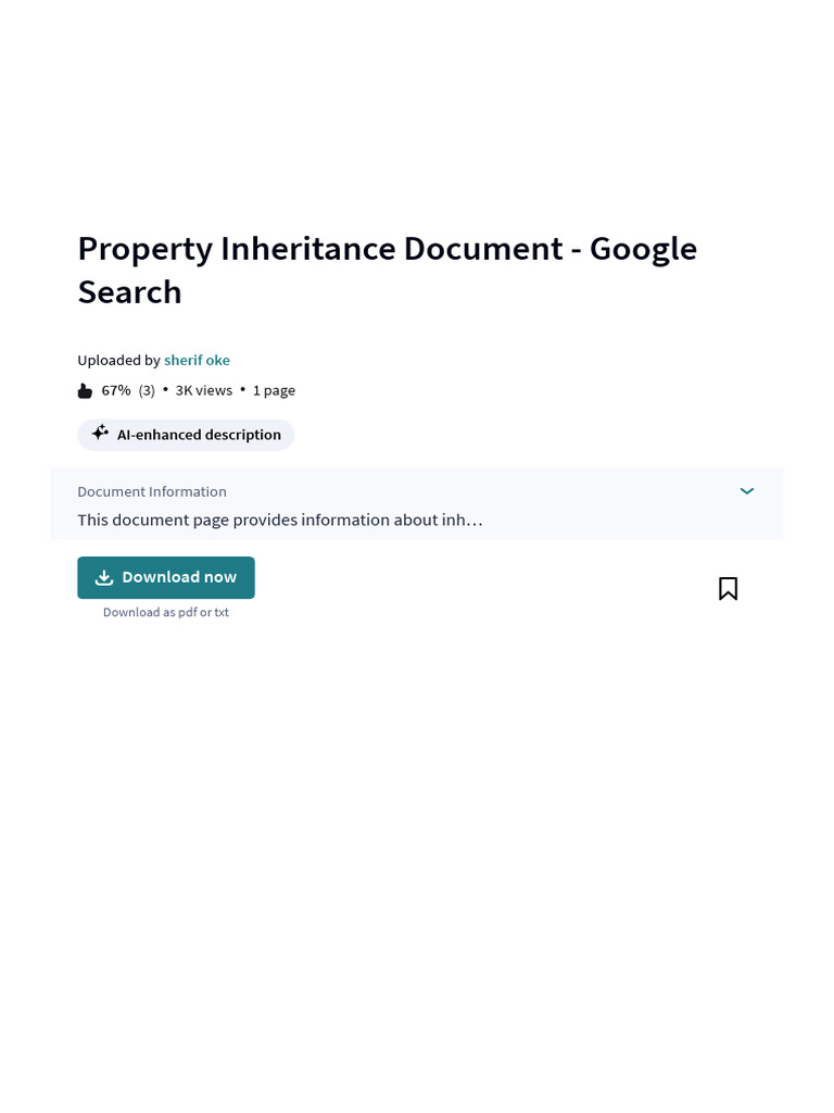 Property Inheritance Document - Google Search - PDF | PDF