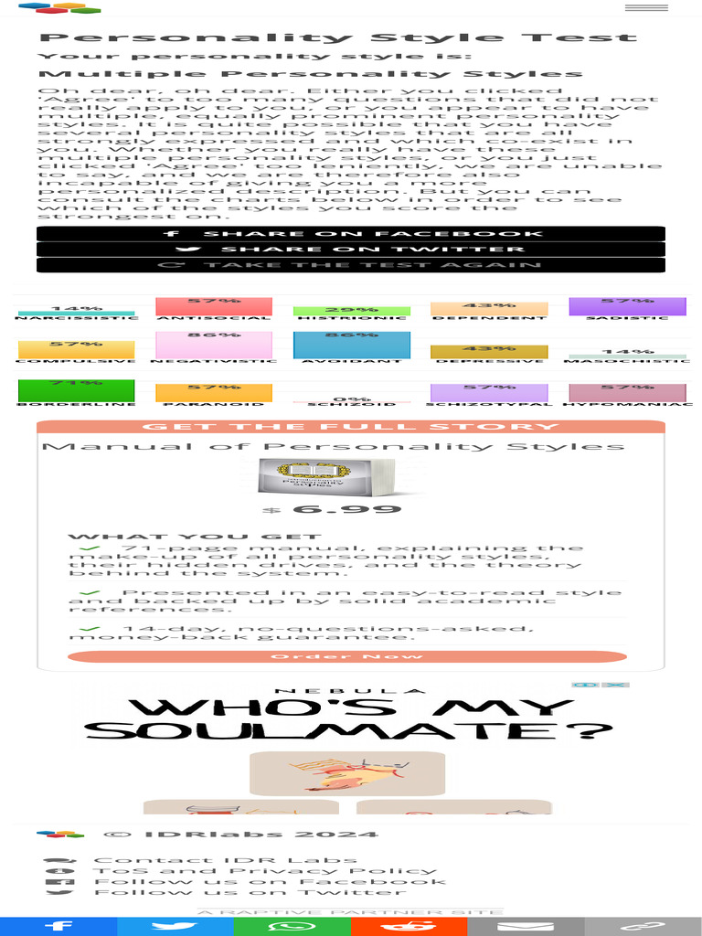 Personality Style Test | PDF | Career & Growth