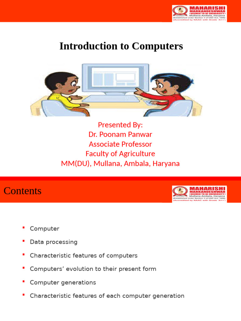 1 Introduction to Computers | PDF 1 Introduction to Computers | PDF